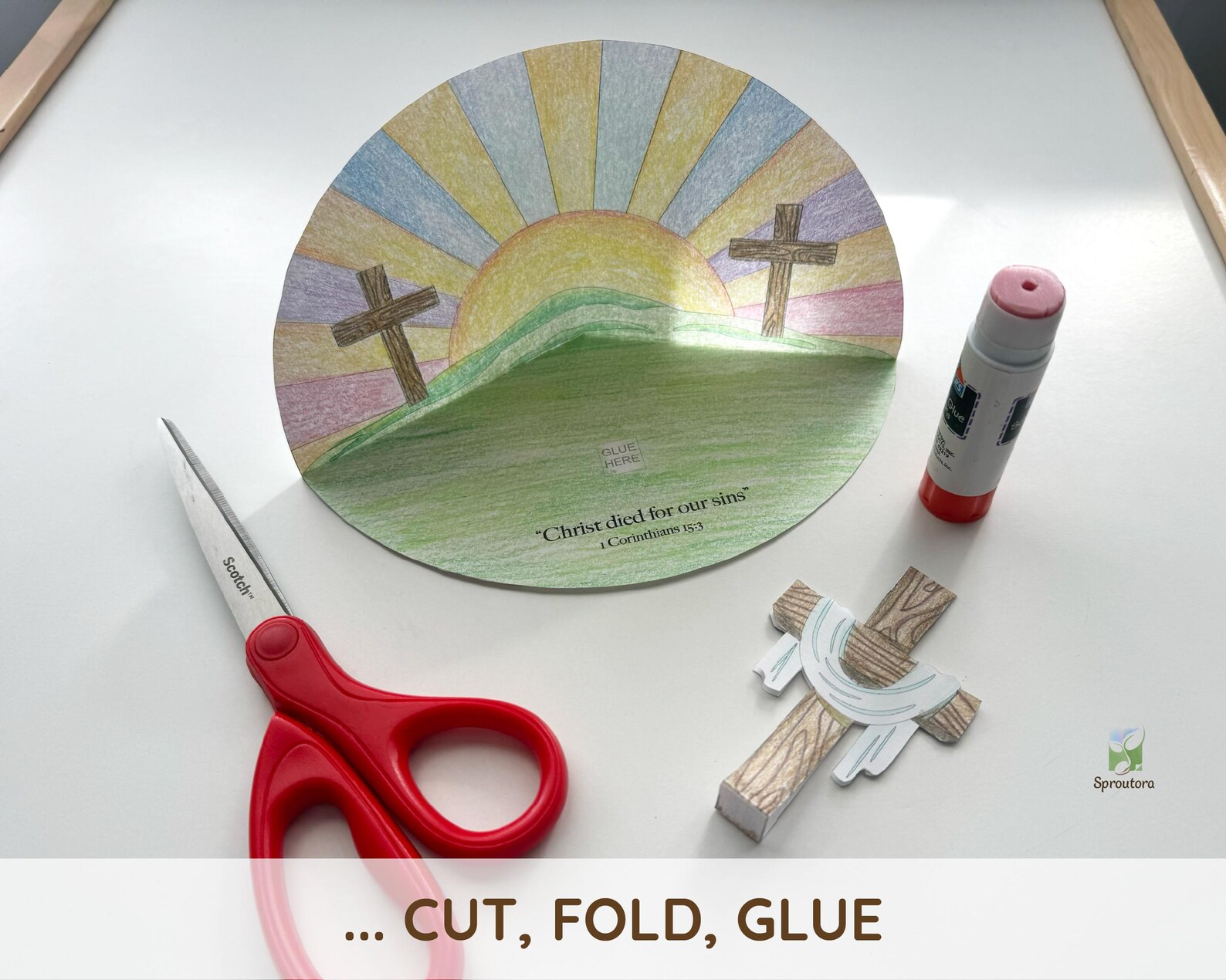 3D Cross Paper Craft for Kids • Easter Sunday School Activity ...
