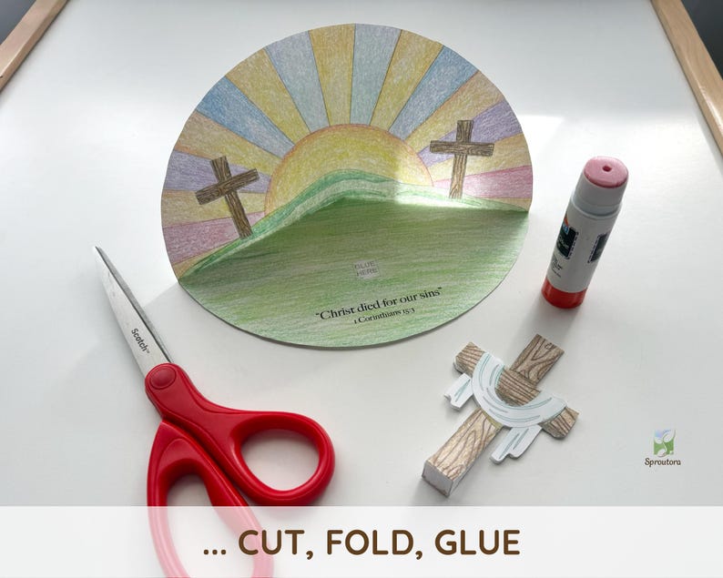 3D Cross Paper Craft for Kids • Easter Sunday School Activity ...