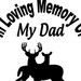In Loving Memory of Dad Son Uncle Brother Hunting Deer Decal Window ...