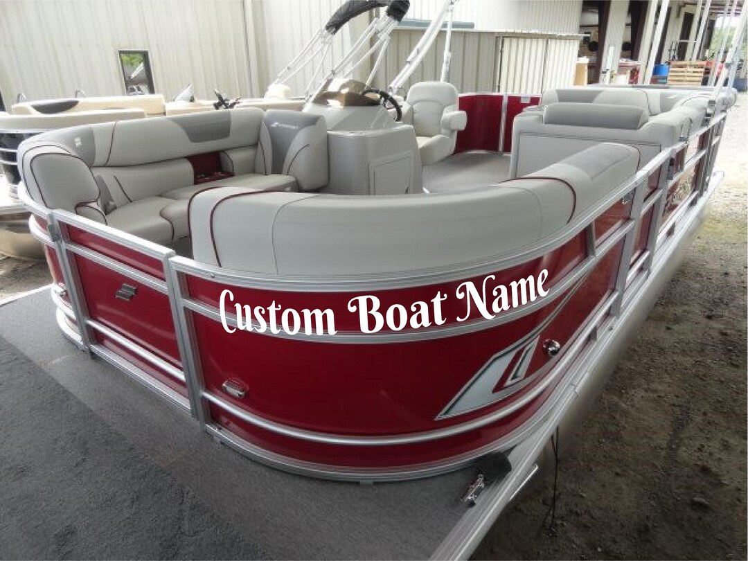 CUSTOM BOAT NAME Decal Jet Ski Pwc Graphics 3" X 24" Lettering Vinyl ...