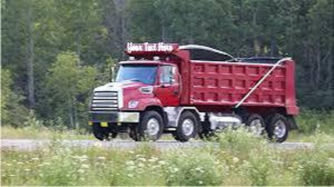 CUSTOM Header Name Decal Dump Truck Lettering Vinyl Stickers Choose ...