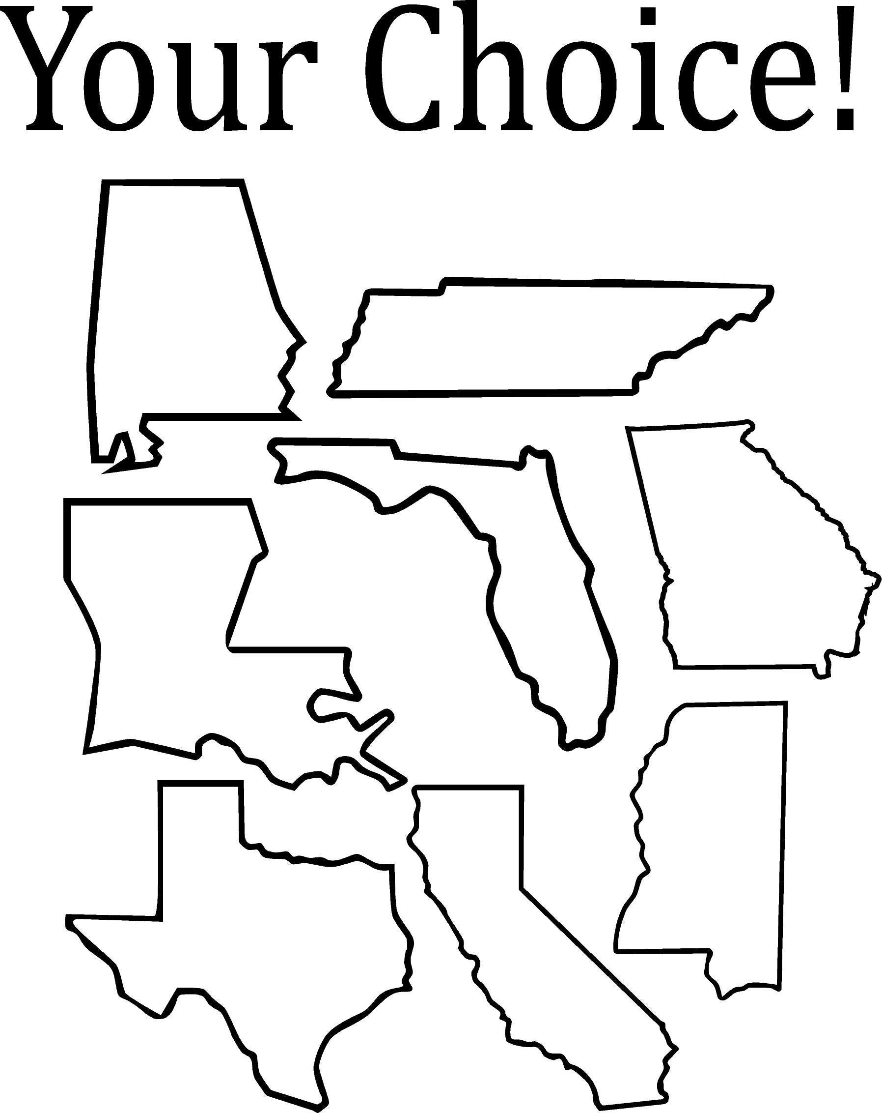 State Outline Sticker ALL STATES AVAILABLE - Etsy