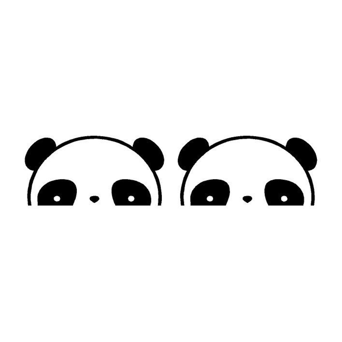 Set of Two 2 Peeping Peeking Panda Meme Anime Sticker for Laptop Car ...