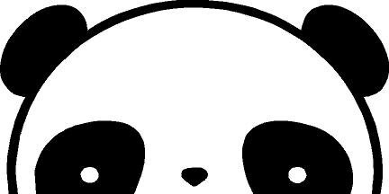 Set of Two 2 Peeping Peeking Panda Meme Anime Sticker for Laptop Car ...