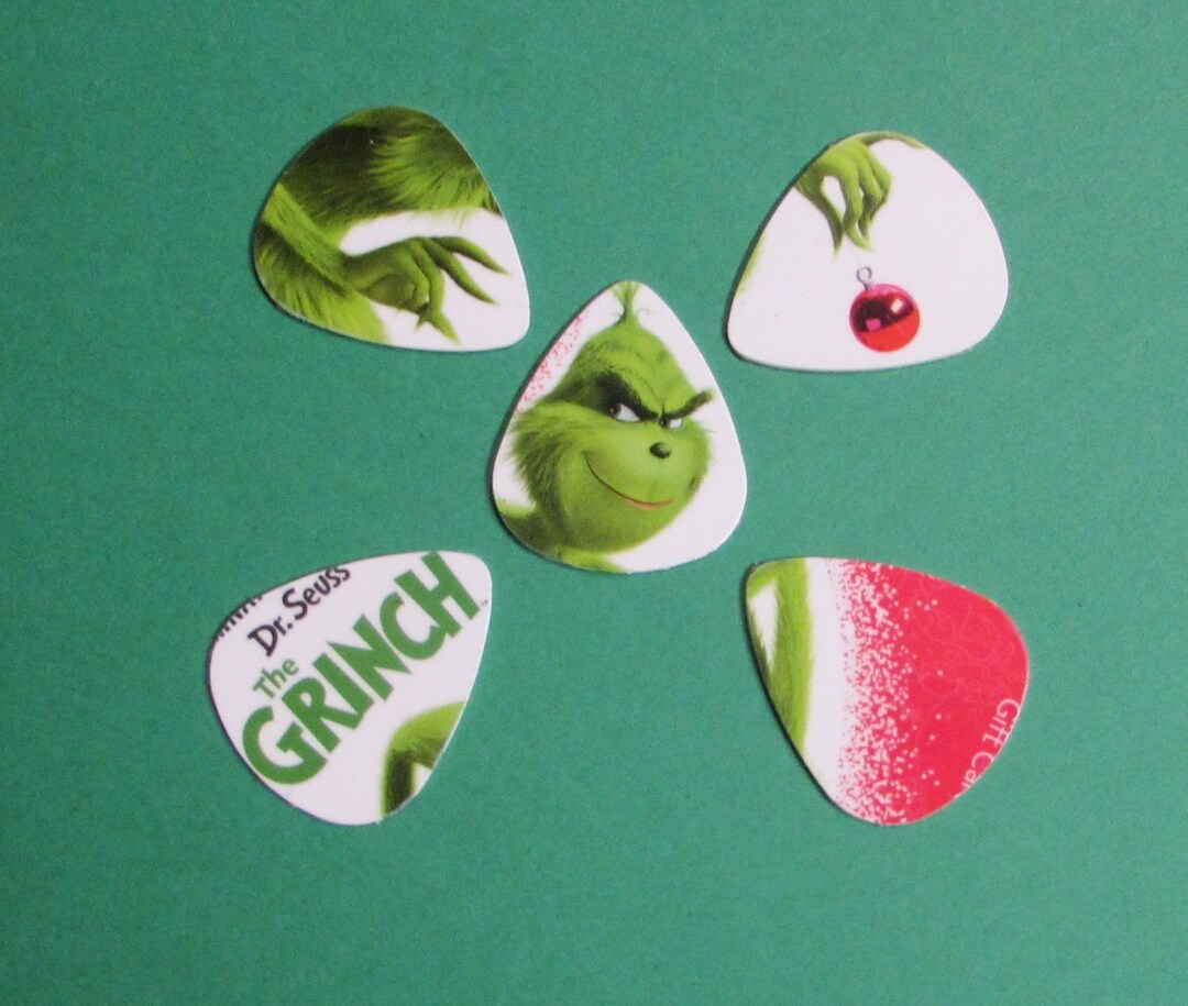 Grinch Guitar Picks Bass Mandolin Banjo Acoustic Electric Recycled ...