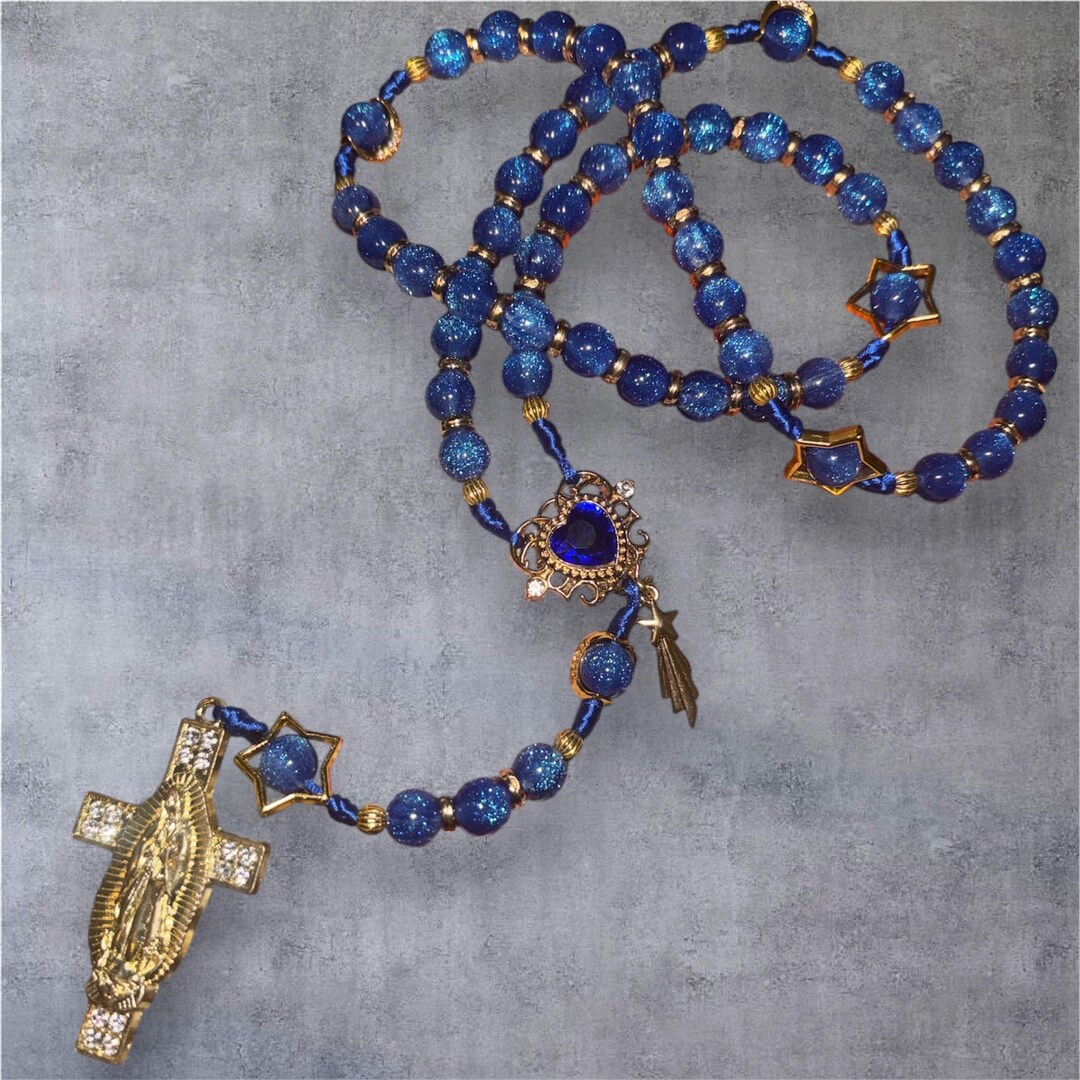 Our Lady of the Stars and Moon Rosary - Etsy