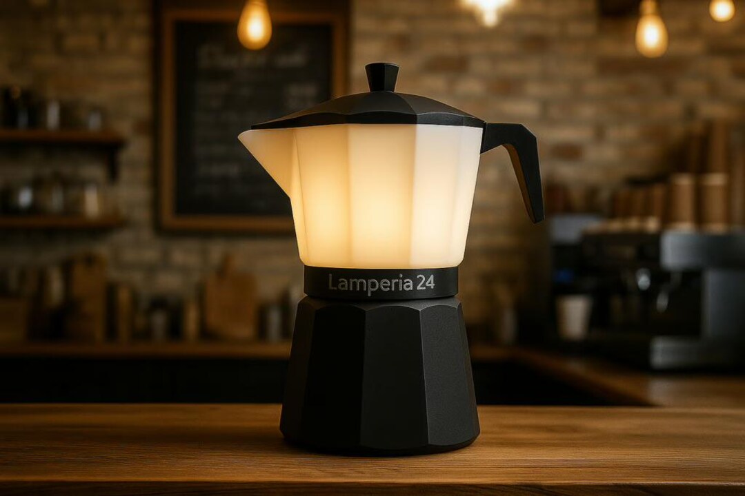 3D Printed Coffee Maker Lamp – Modern Omegna Table Lamp - Etsy