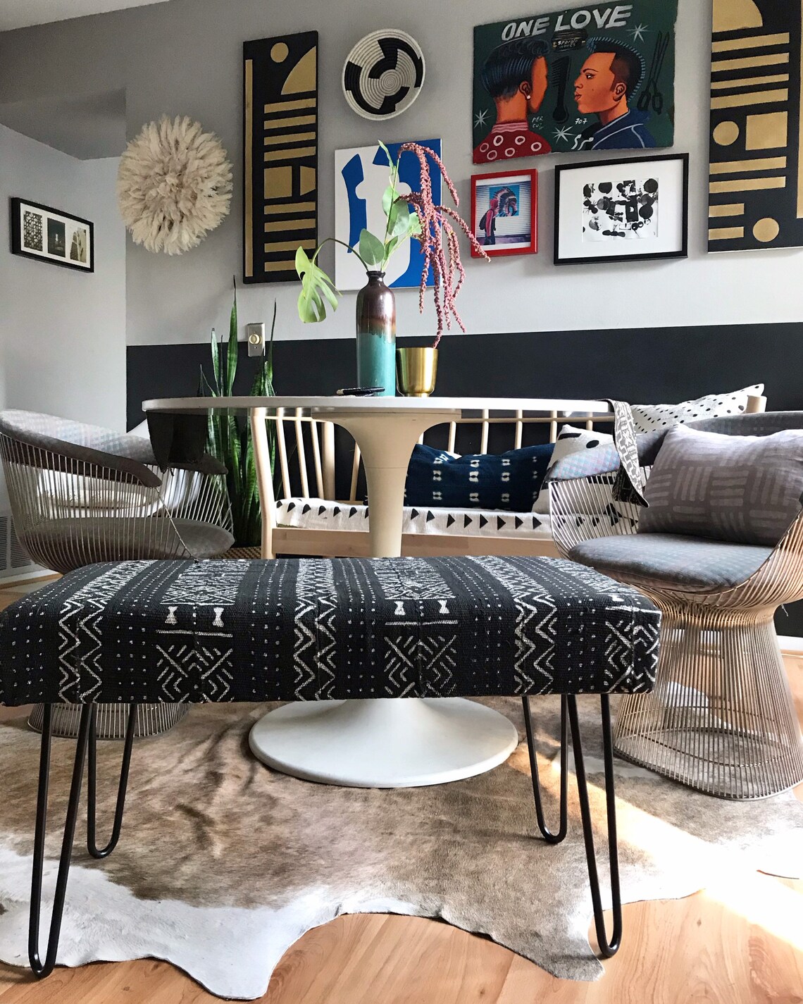 Modern Mudcloth BENCH Ottomans - Etsy