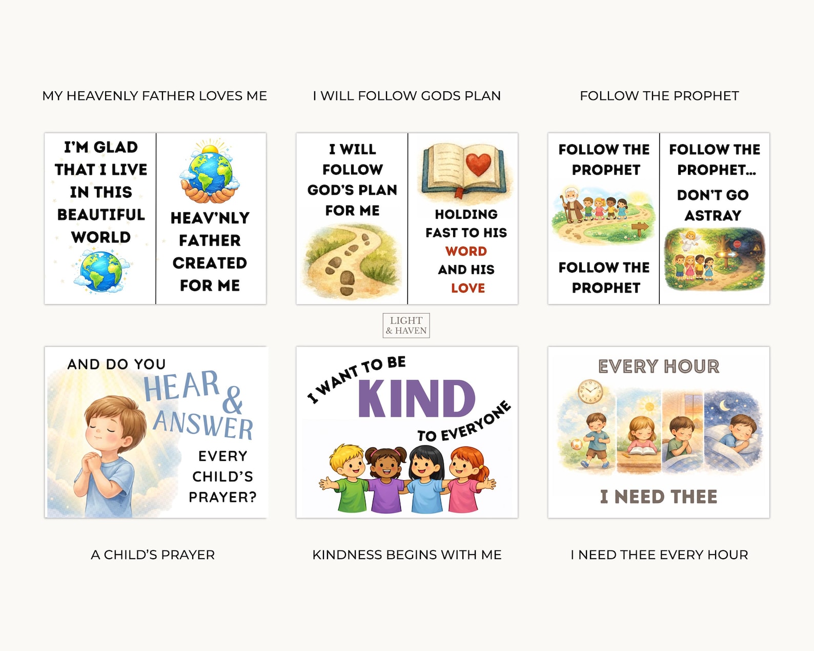 2026 Primary Singing Time Flip Charts Bundle | All 24 LDS Songs ...