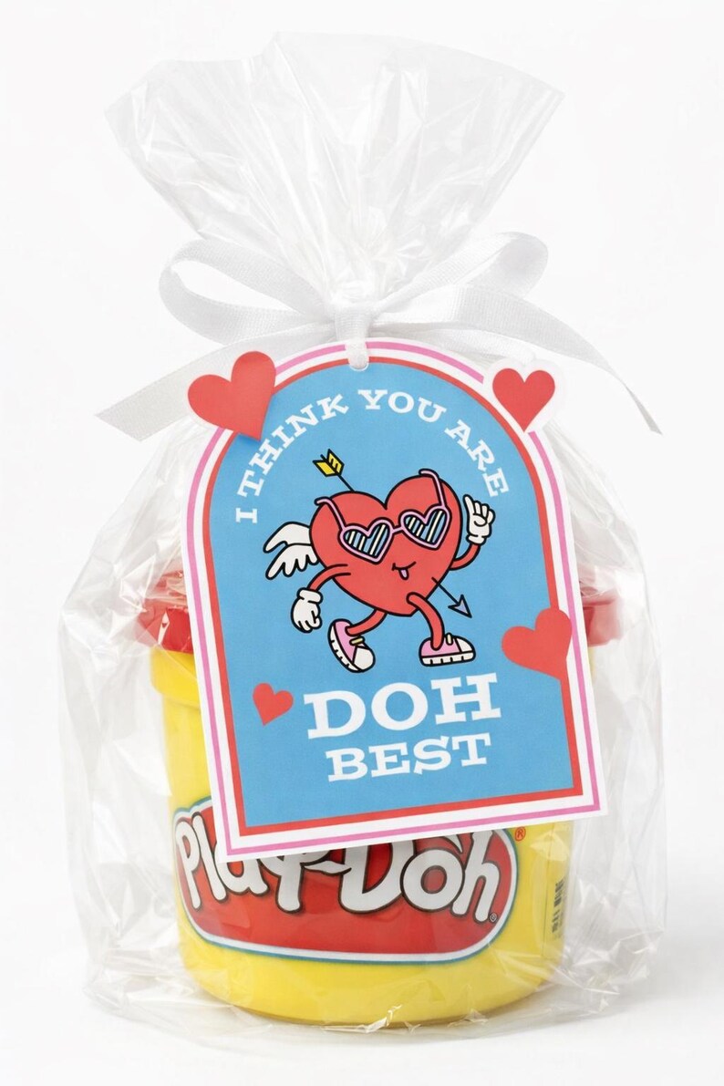 Play Dough Valentine Tags | Kids Classroom Printable (instant Download ...