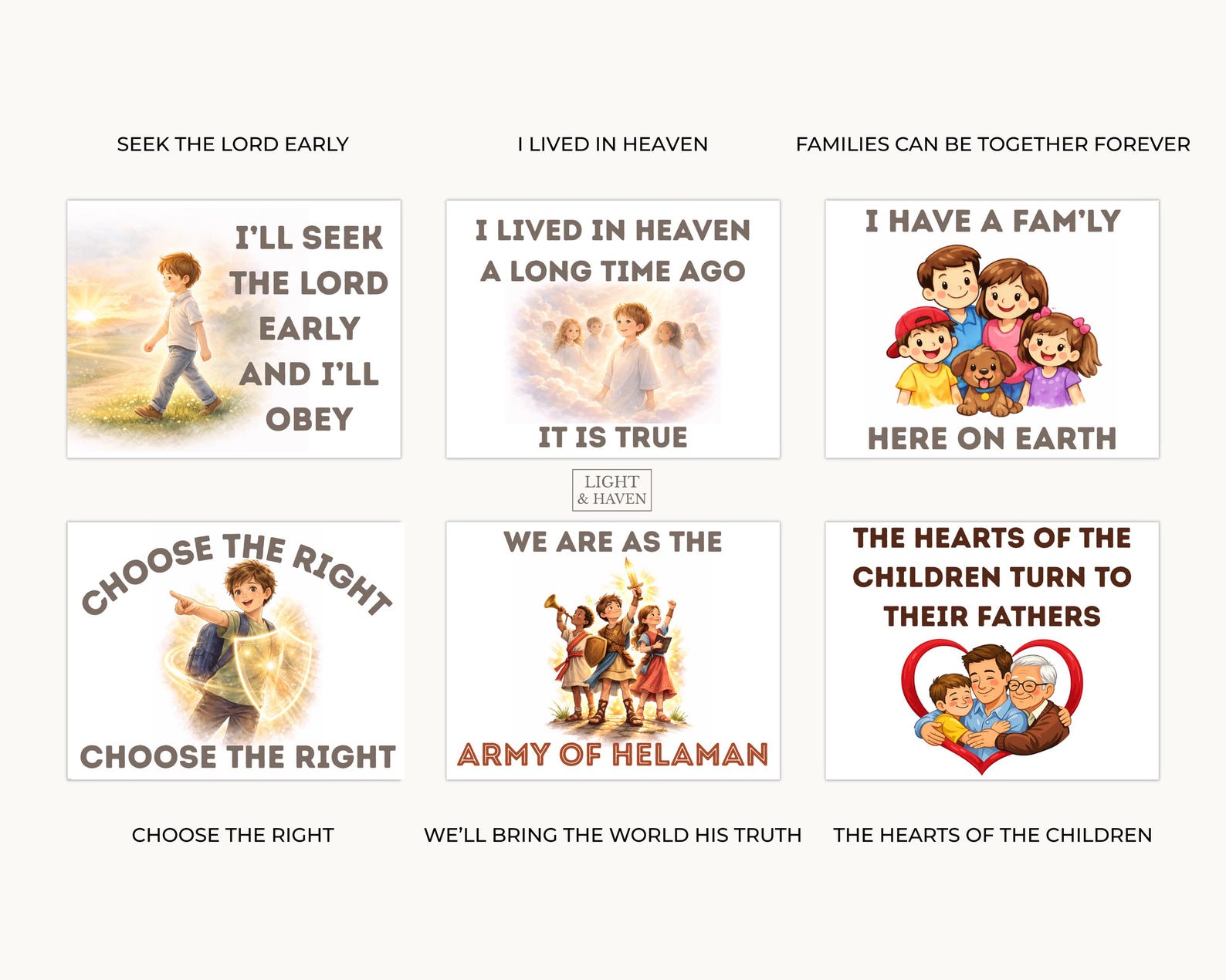 2026 Primary Singing Time Flip Charts Bundle | All 24 LDS Songs ...