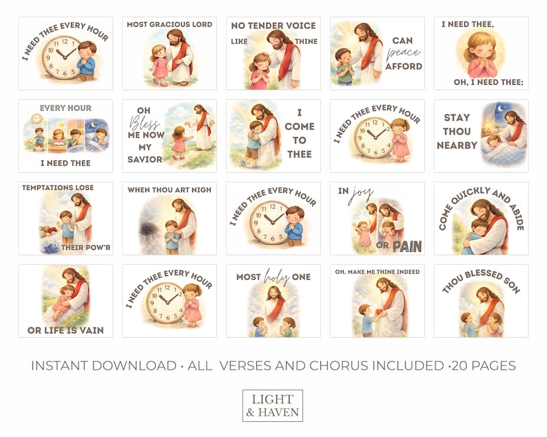 LDS Primary Songs Flip Chart | March 2026 | I Need Thee Every Hour ...