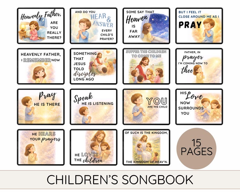 A Child’s Prayer | LDS Primary Flip Chart | Singing Time Visuals ...