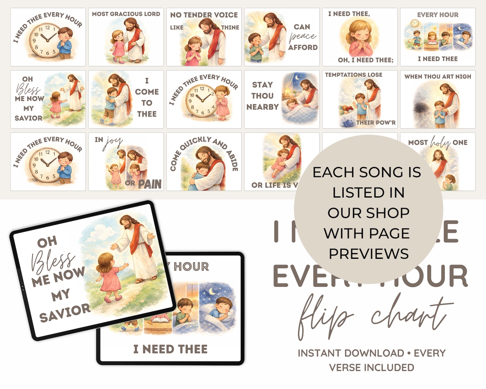 2026 Primary Singing Time Flip Charts Bundle | All 24 LDS Songs ...