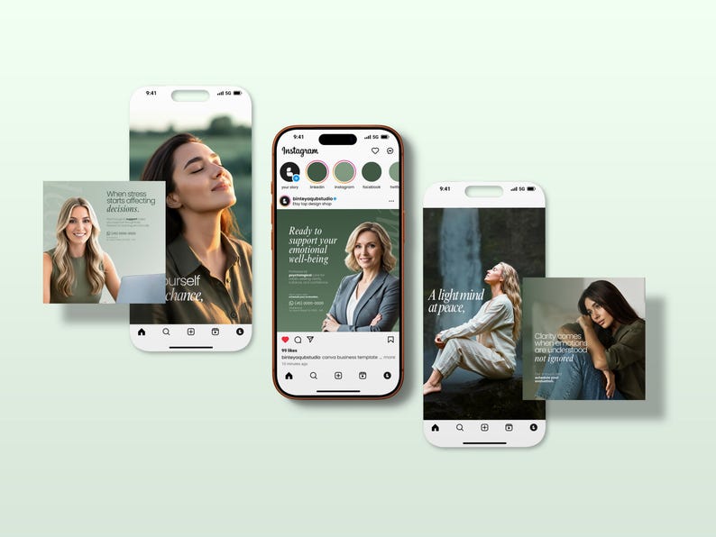 Editable Canva Social Media Templates | Business & Coach Instagram Post ...