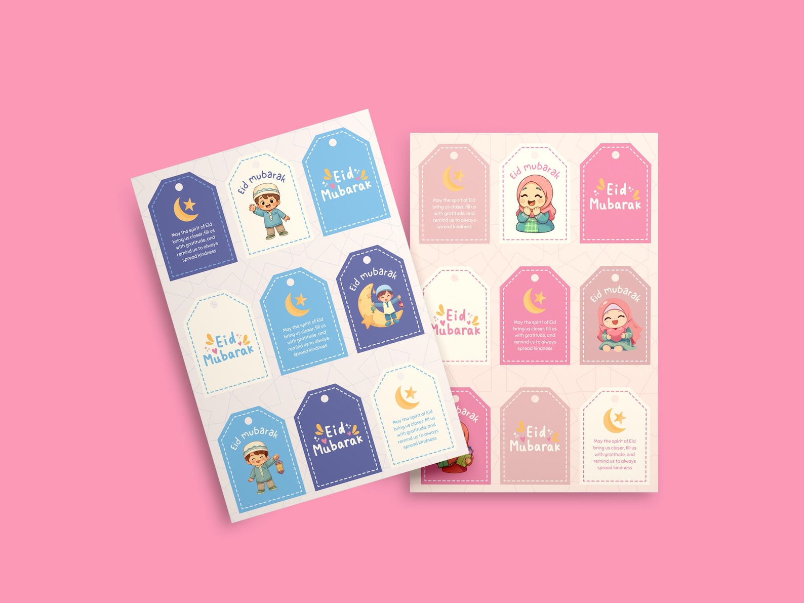 Eid Mubarak Gift Tags | Printable Islamic Designs (editiable Digital ...