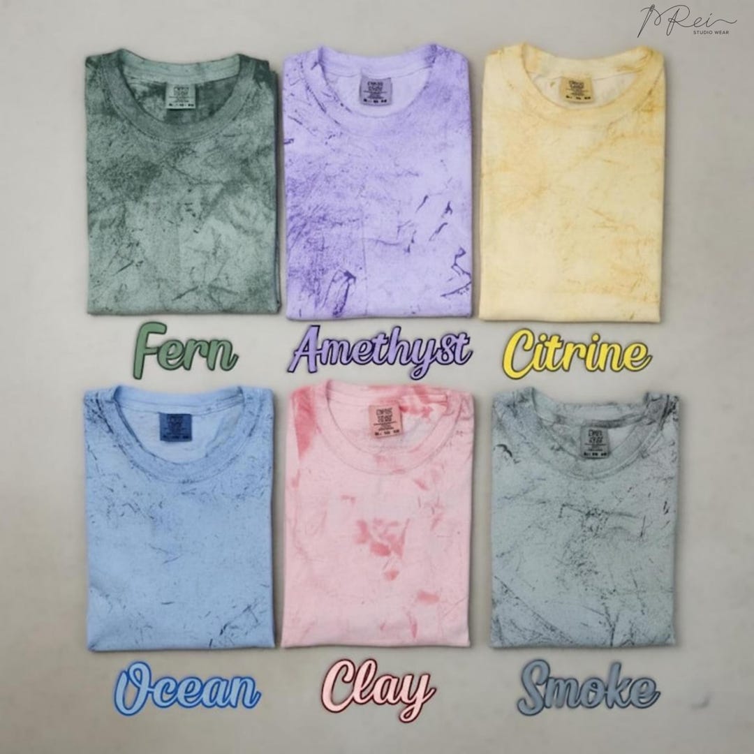 Comfort Colors® 1745 Color Blast Shirt, Garment Dyed Unisex Tee, Retro ...