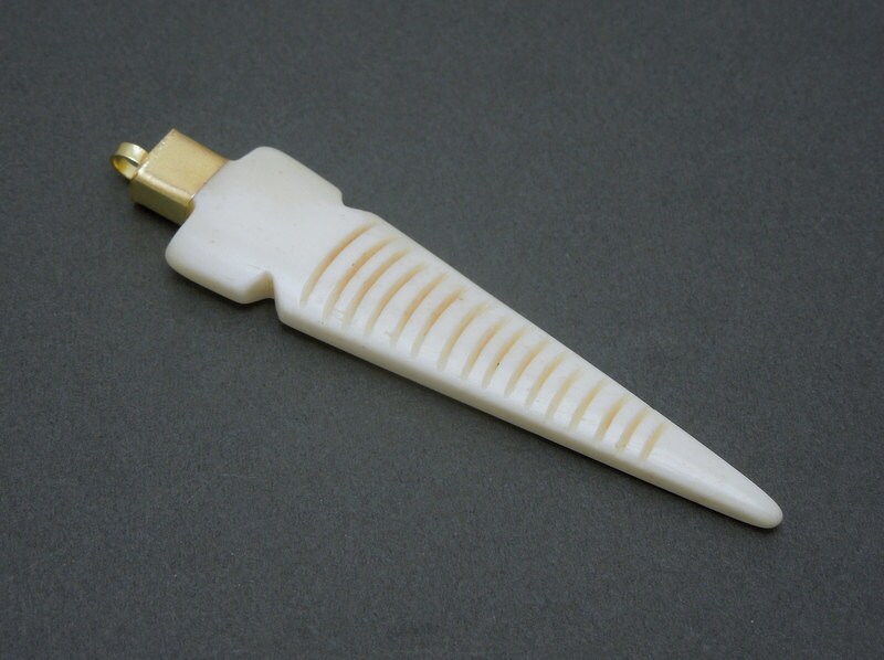 Bone Arrowhead With Brass Cap and Bail (S73B6-02) - Etsy
