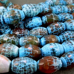 Blue Fire Agate Beads 15 FULL Strand Fire Agate Beads S105B6-03 - Etsy