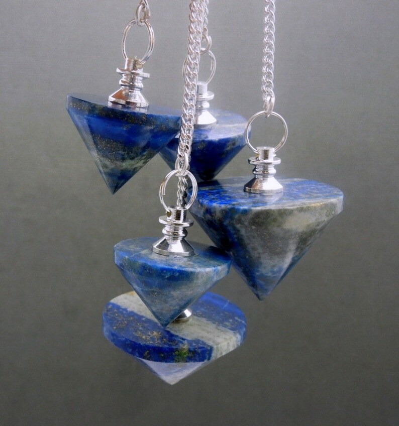 Lapis Lazuli Point Pendulum Pendant-- Lapis Lazui Point Pendant With ...