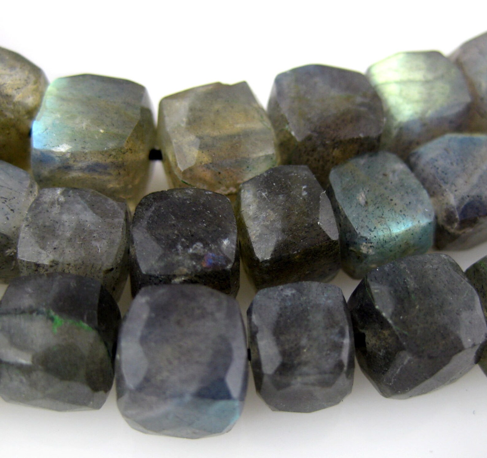 Labradorite Beads 6-8mm Labradorite Faceted Cube Beads 1 | Etsy