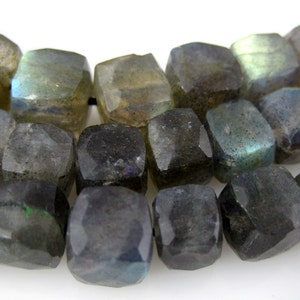 Labradorite Beads 6-8mm Labradorite Faceted Cube Beads 1 STRAND S91B8 ...