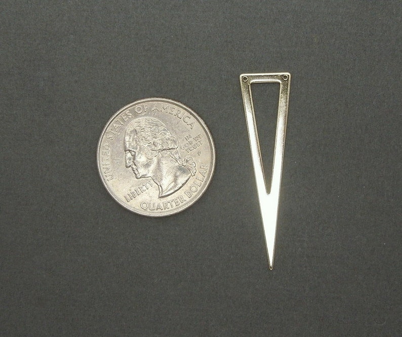 Gold Triangle Pendant Gold Over Sterling Silver Double Bail - Etsy