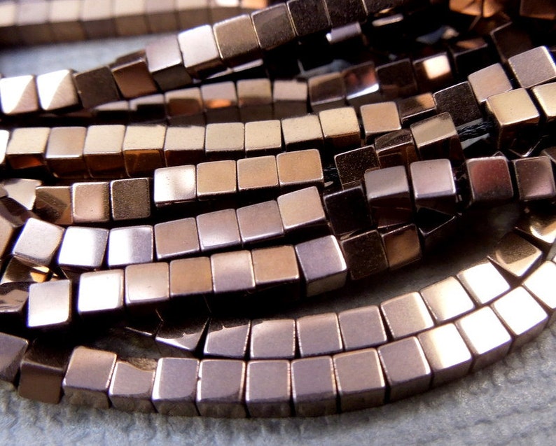 Hematite Cube Beads 2mm Copper Hematite Cube Beads 1 - Etsy