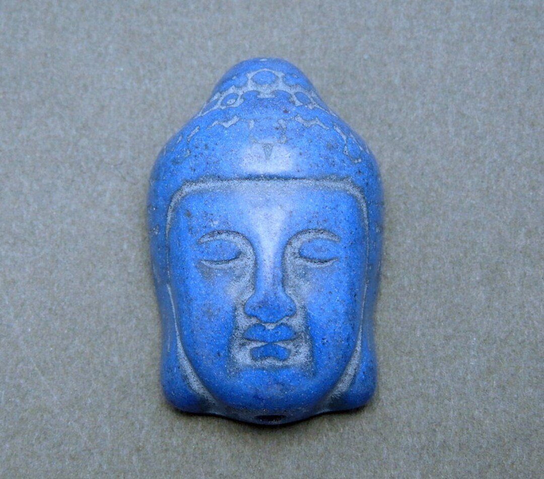 Beautiful Dark Blue Howlite Buddah Head Bead (S51B12-07) - Etsy