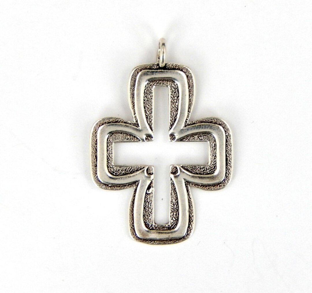 Silver Cross Pendant Cast in Sterling Silver Charm (S82B6-11) - Etsy