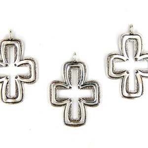 Silver Cross Pendant Cast in Sterling Silver Charm (S82B6-11) - Etsy