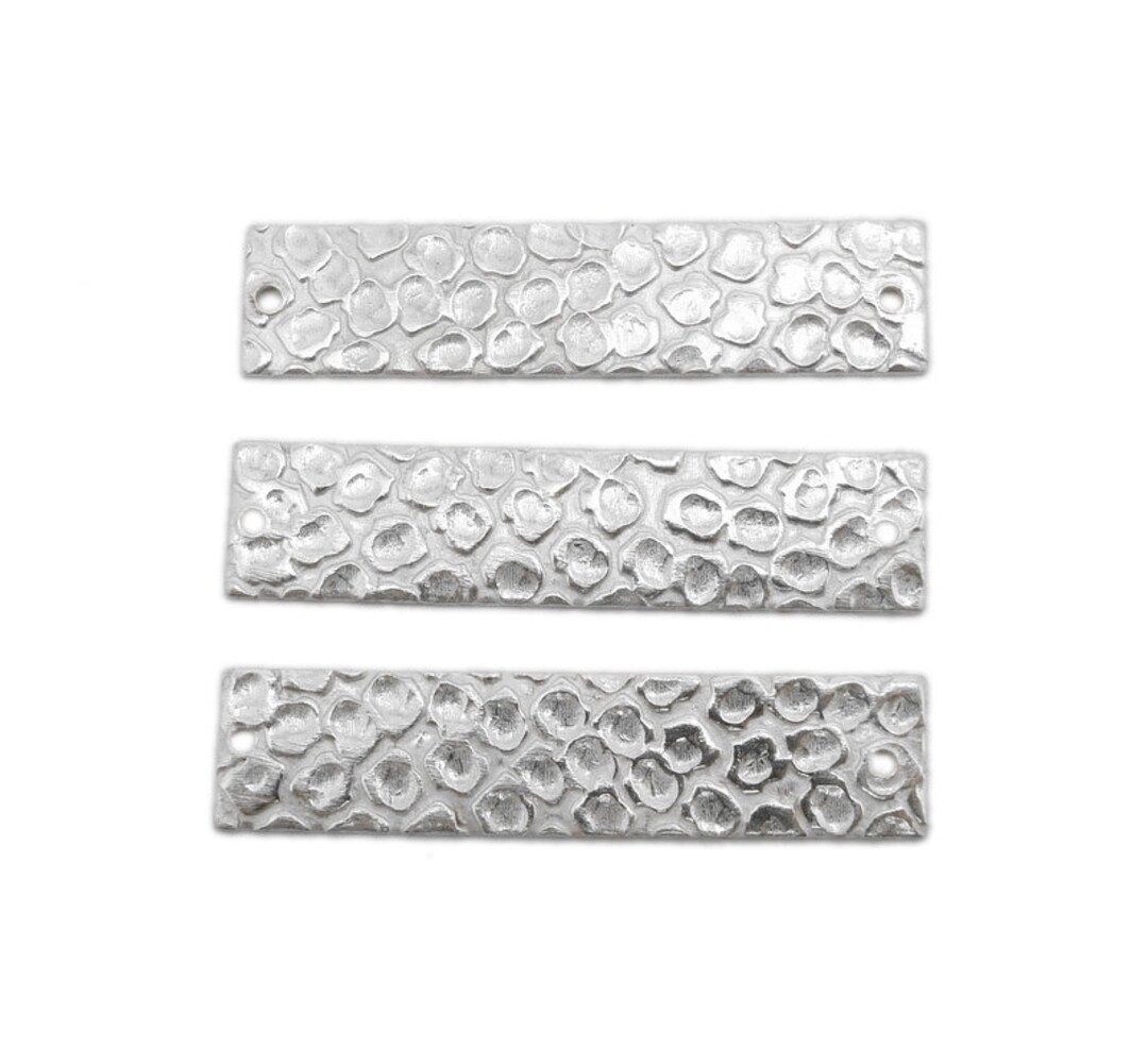 Stamping Bar - Sterling Silver Double Bail Bar With Hammered Circle ...
