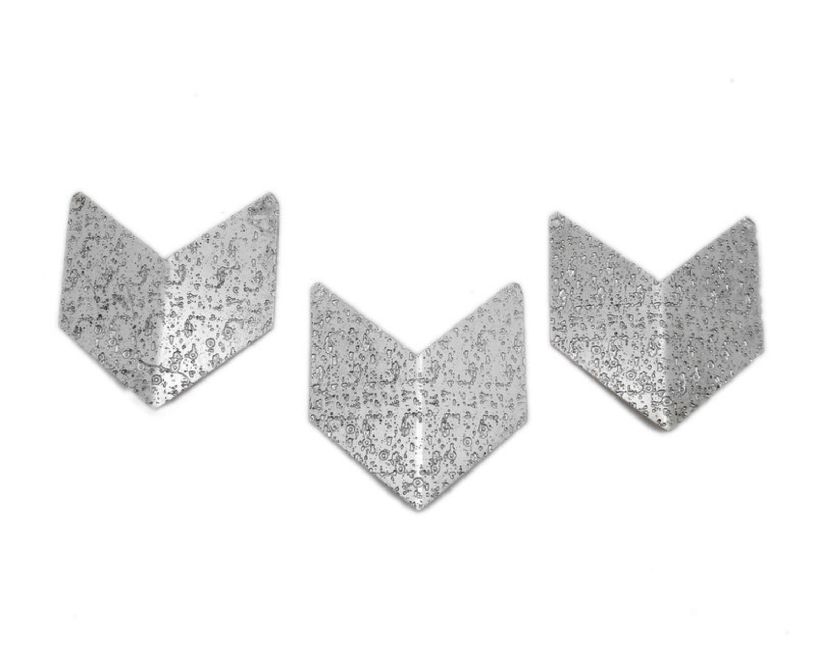 Chevron Connector - Large Chevron Double Bail Silver Toned Brass ...