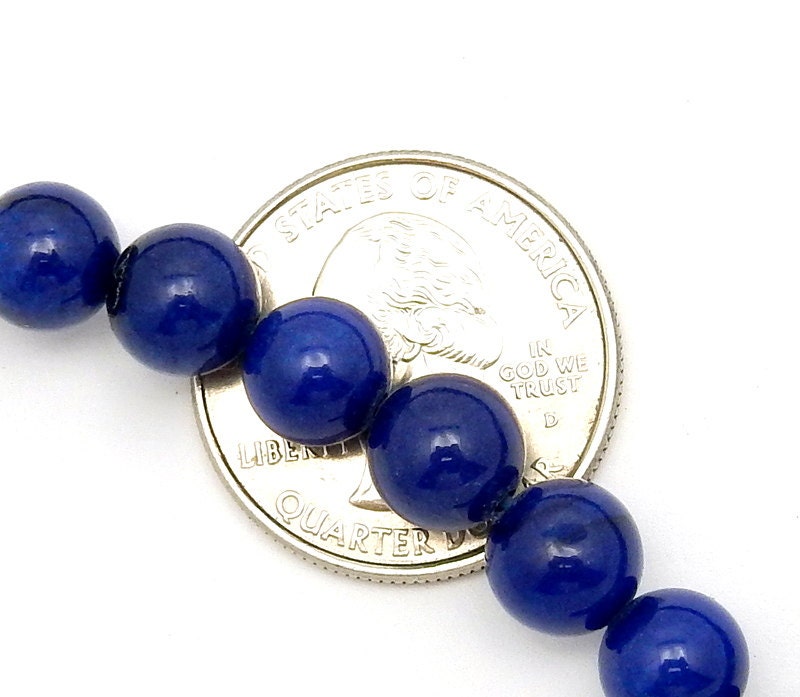 Dark Blue Quartz Beads 8mm Round Blue Quartz Beads 1 | Etsy