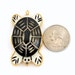 Carved Bone Turtle Pendant With 24K Gold Electroplated Edge and Bail ...
