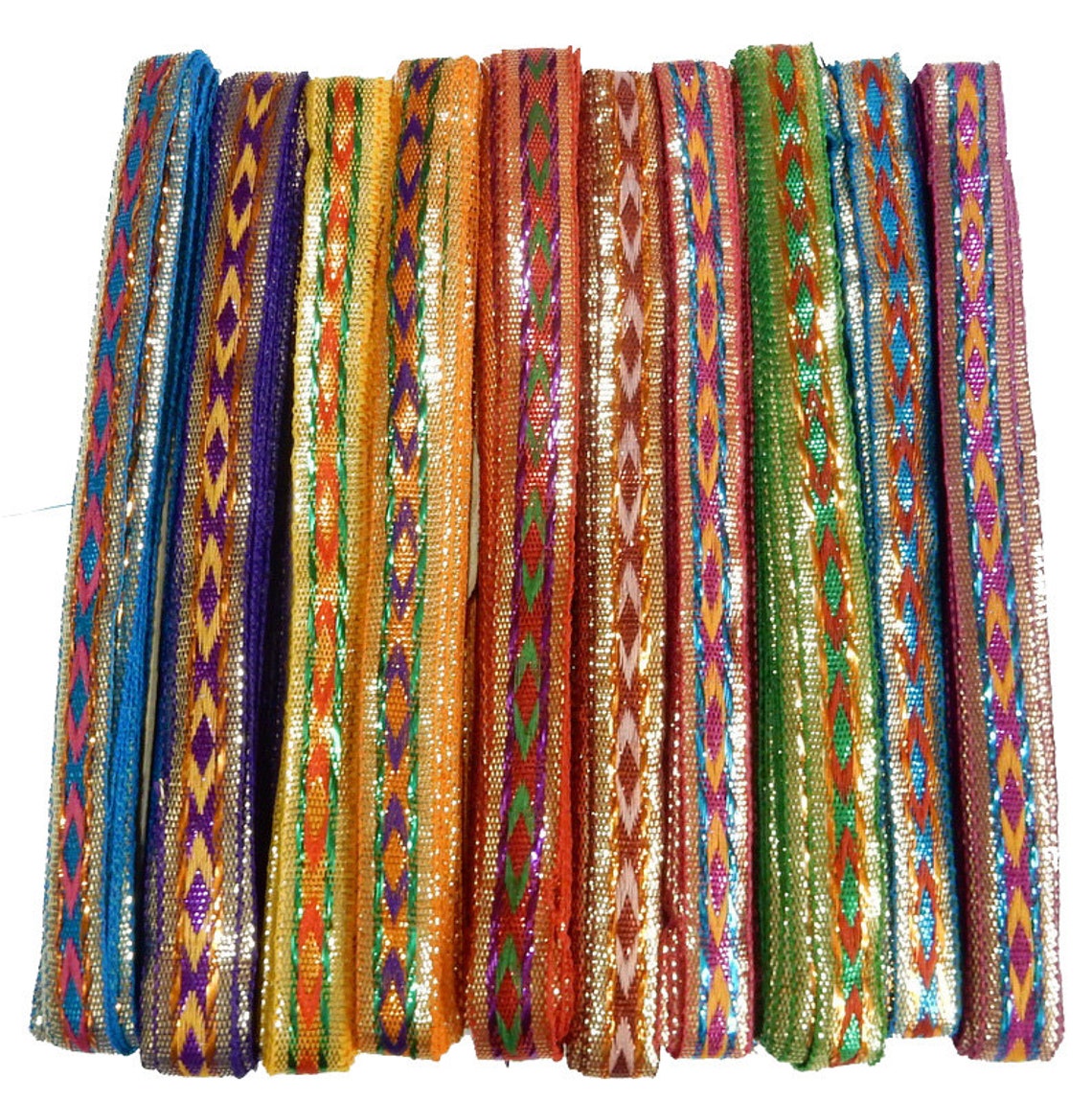 Sari Ribbon 27ft Teal Sari Ribbon With Orange Red & Teal | Etsy