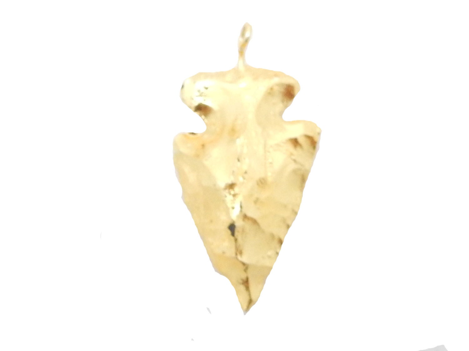 Small Arrowhead Dipped in 24k Gold Electroplated Pendant Charm - Etsy