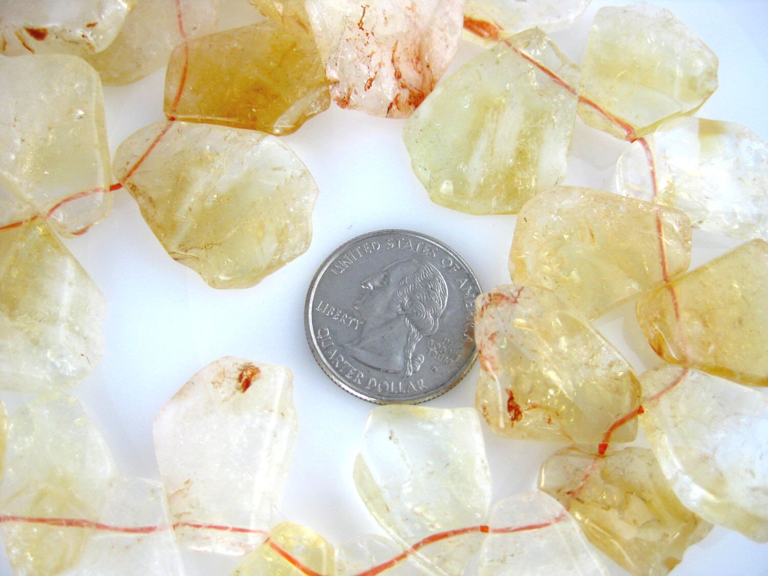 Citrine Quartz Beads Citrine Quartz Slab Beads Full | Etsy