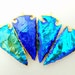 Jumbo Arrowhead Pendant-- Mystic Blue Titanium Arrowhead With 24k Gold ...