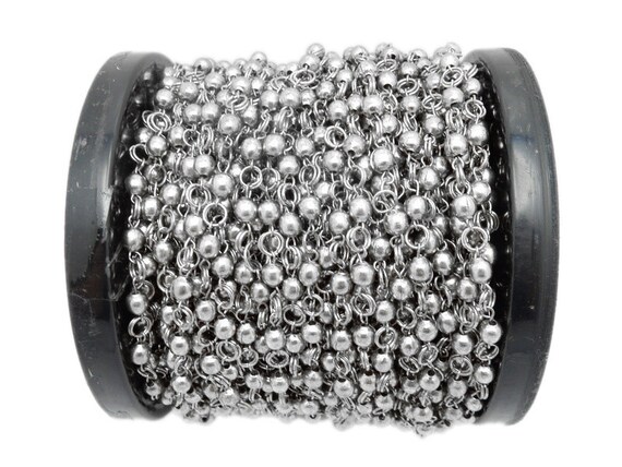 1ft Antique Silver Toned Ball Link Chain 1 Foot CHN-570 | Etsy