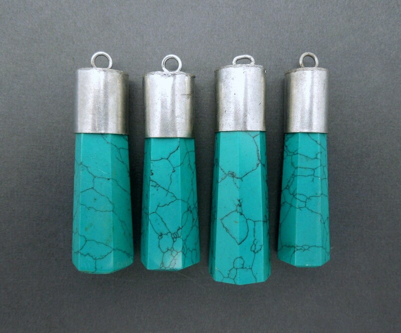 Amazing Turquoise Color Point Pendant Big Stone Pendant | Etsy