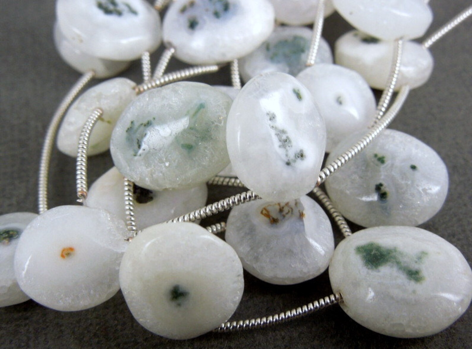 Solar Quartz Beads-- Oval Solar Quartz Beads- FULL STRAND (S107B5-02 ...