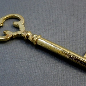 Antique Key Pendant With 24k Gold Electroplated -- Key Pendant-- (S35B7 ...