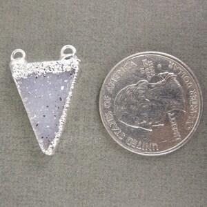 Druzy Druzzy Drusy Triangolo Ciondolo Argento Bordo Elettrolitico e ...
