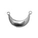Crescent Connector - Crescent Silver Toned Brass Double Bail Pendant ...