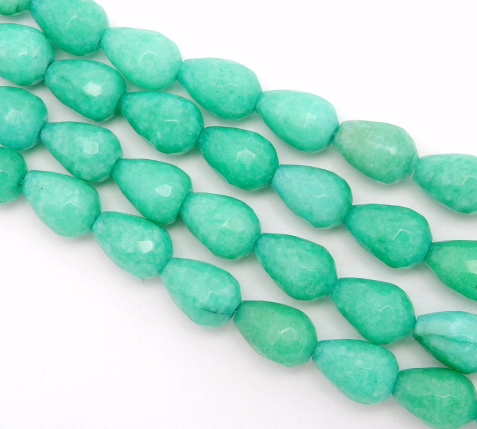 Teal/green Jade Quartzite Beaded Strand 1 STRAND S93B1-01 | Etsy