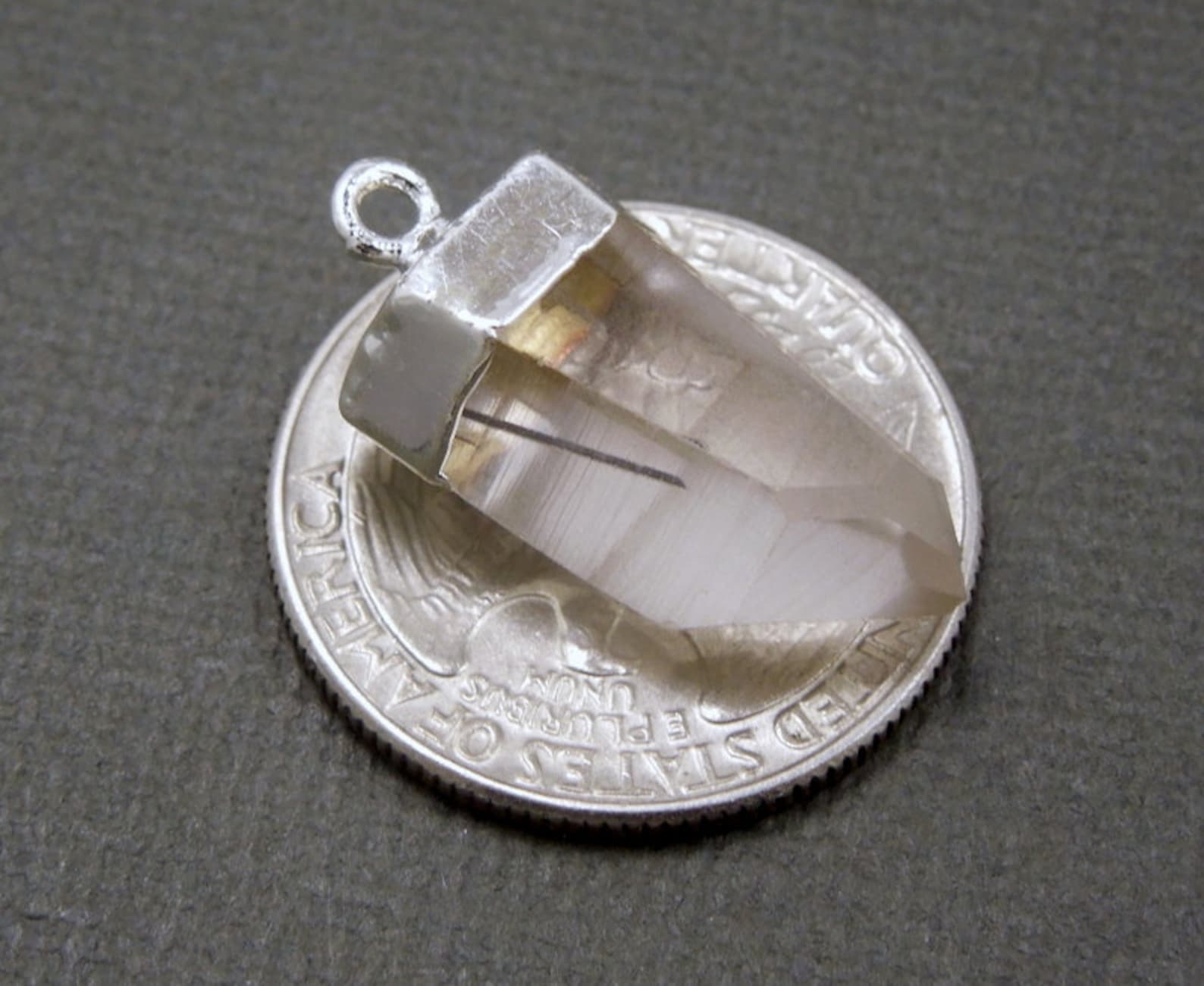 10 Pcs Crystal Quartz Point Pendant Petite Crystal Quartz - Etsy