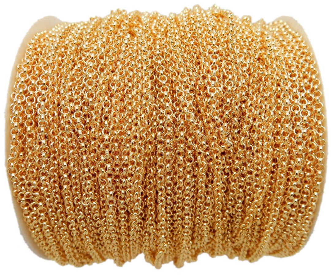 Gold Plated Copper Link Chain - 3 FEET - (CHN-383) - Etsy