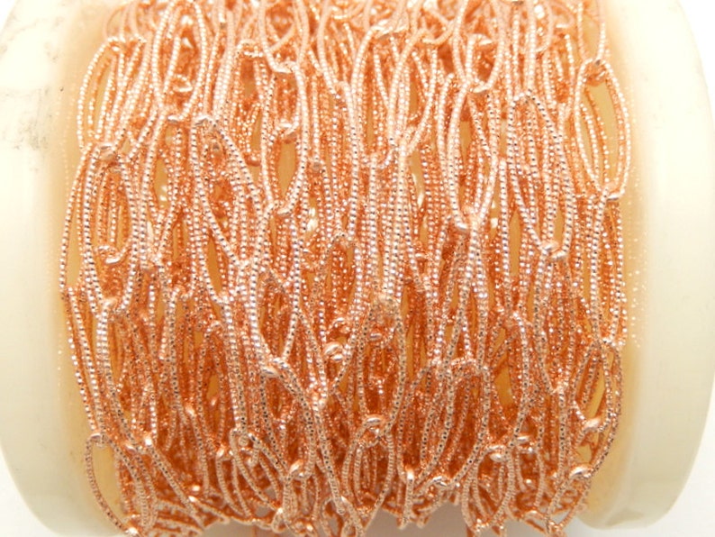 Rose Gold Chain Textured Gold Over Sterling Oval Chain Oval - Etsy