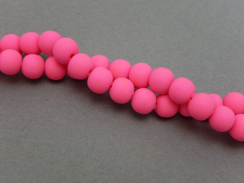 Fimo Beads Neon Pink Colored Fimo Bead Strand 1 STRAND - Etsy